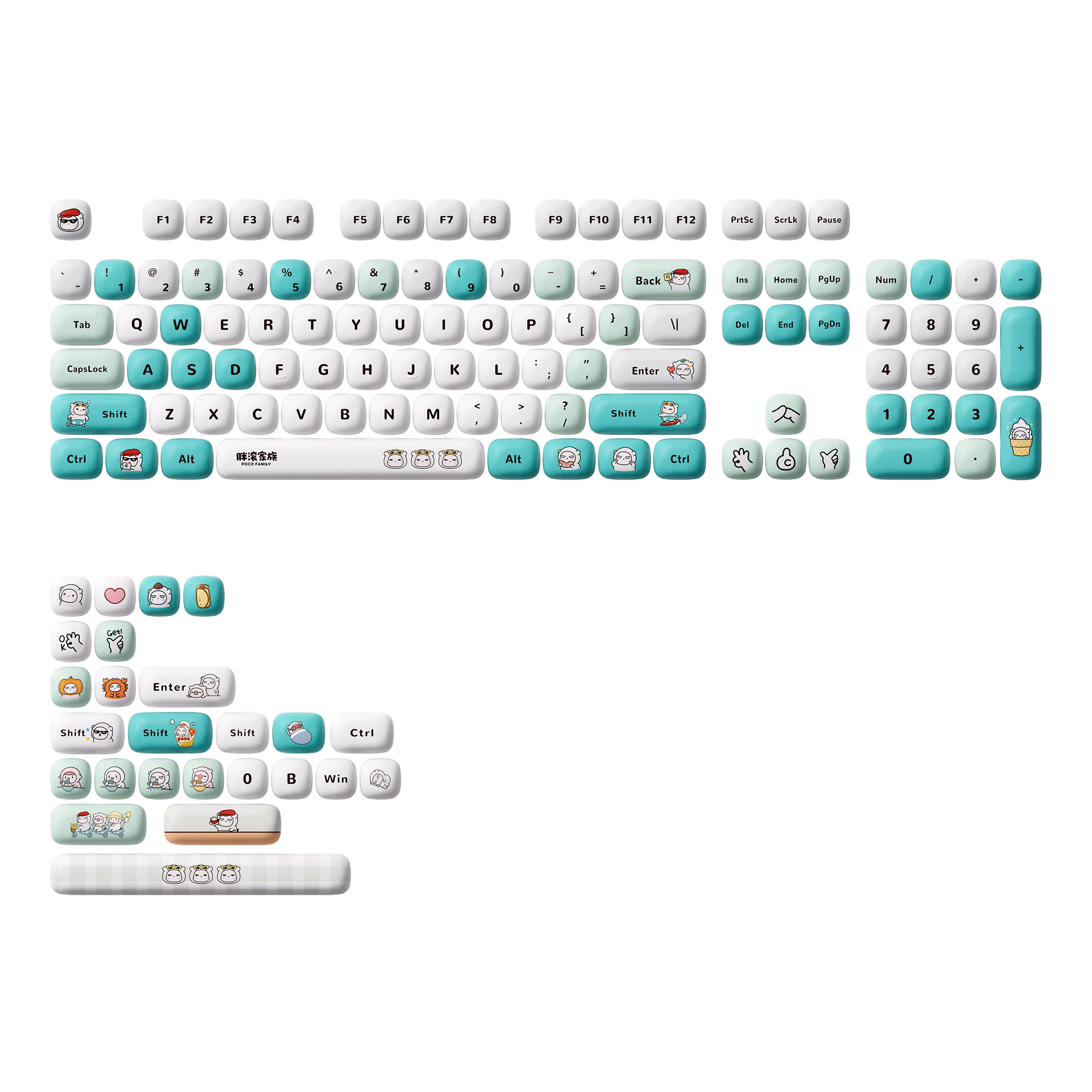 Akko POCO Family - POCO Bear Keycap Set (129-key) | Monsgeek EU