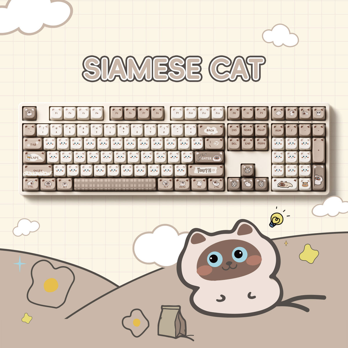 Akko Siamese Cat Keycap Set (142-key) | Monsgeek EU
