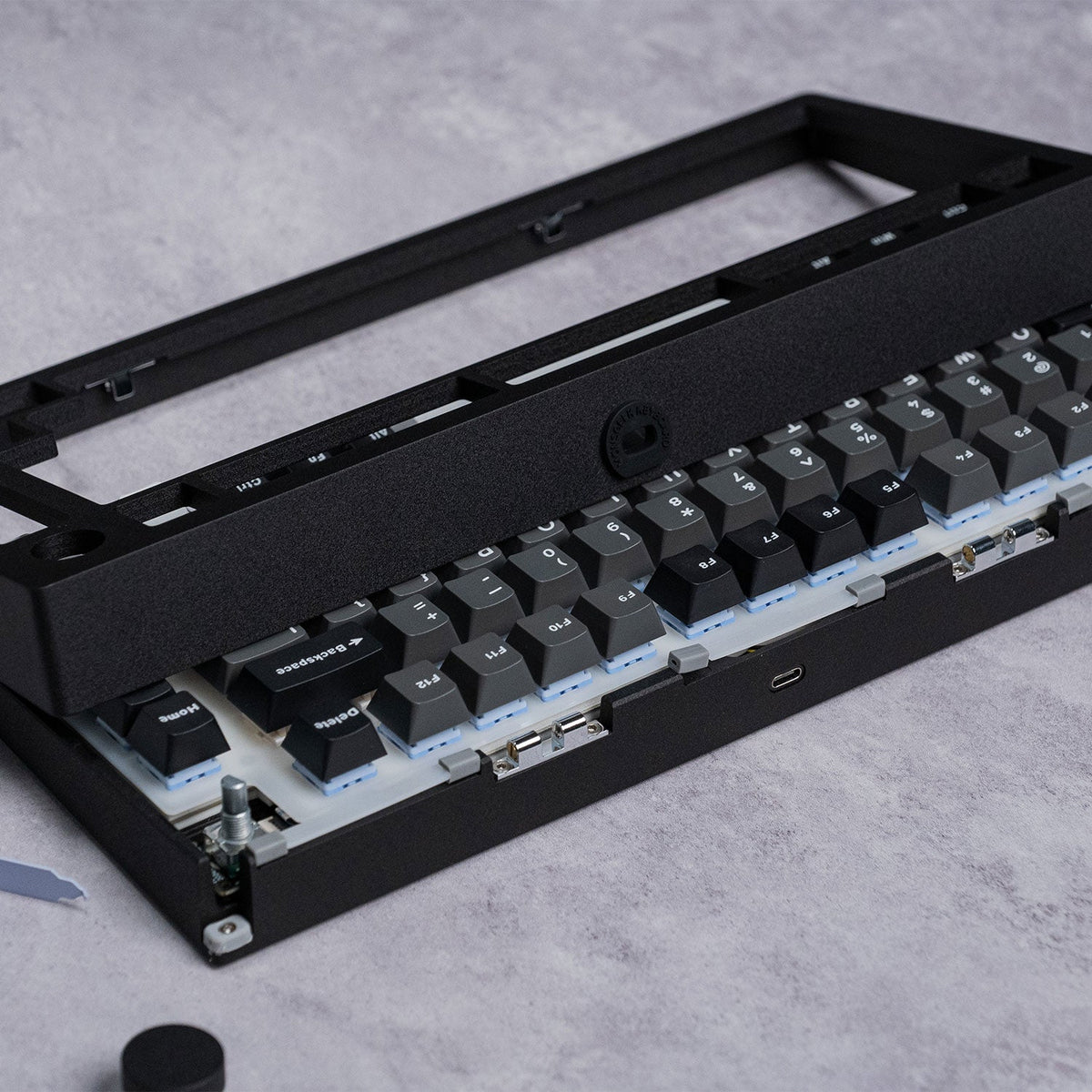 MonsGeek M1 V5- Black on White- Black & Silver | Monsgeek