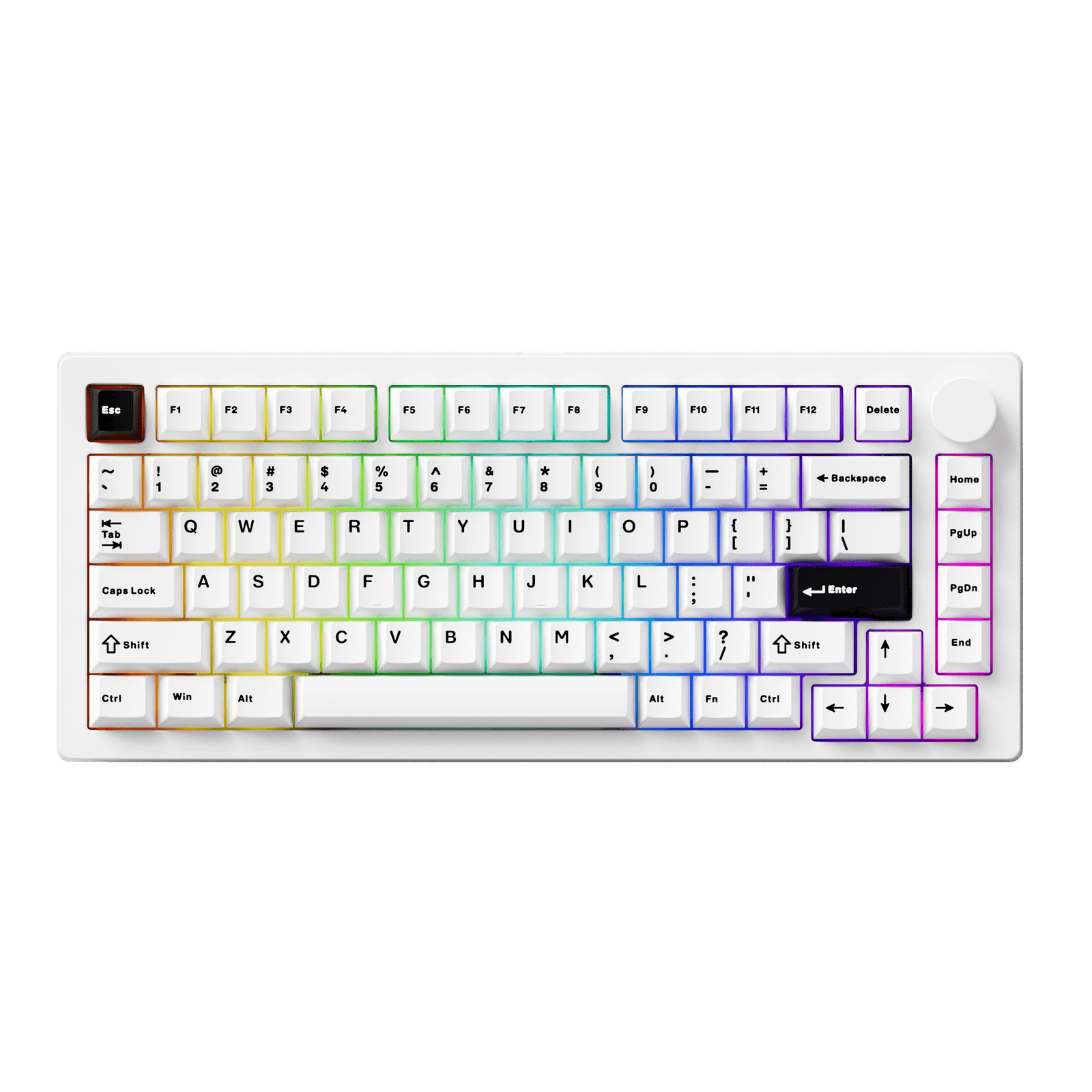 MonsGeek M1 V5- Black on White- Black & Silver | Monsgeek