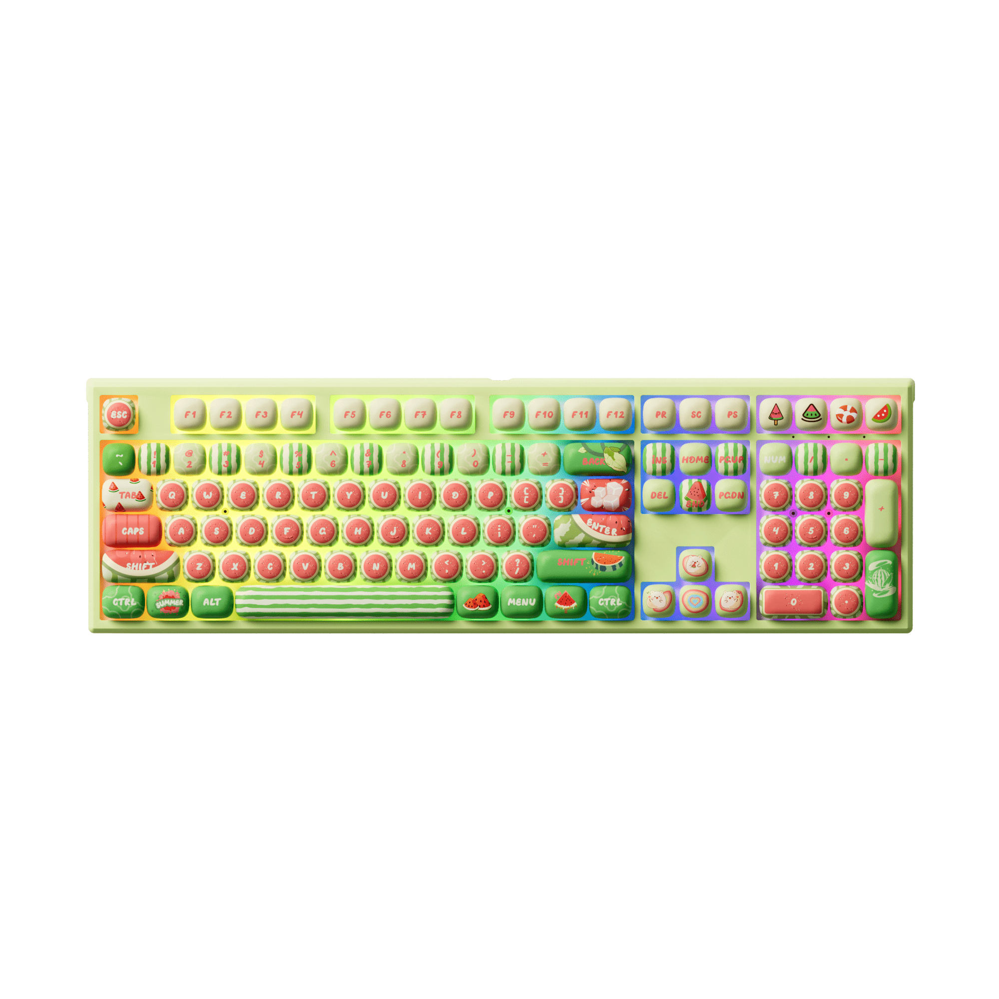 Monsgeek MG108B Watermelon Full Size Mechanical Keyboard | Monsgeek EU
